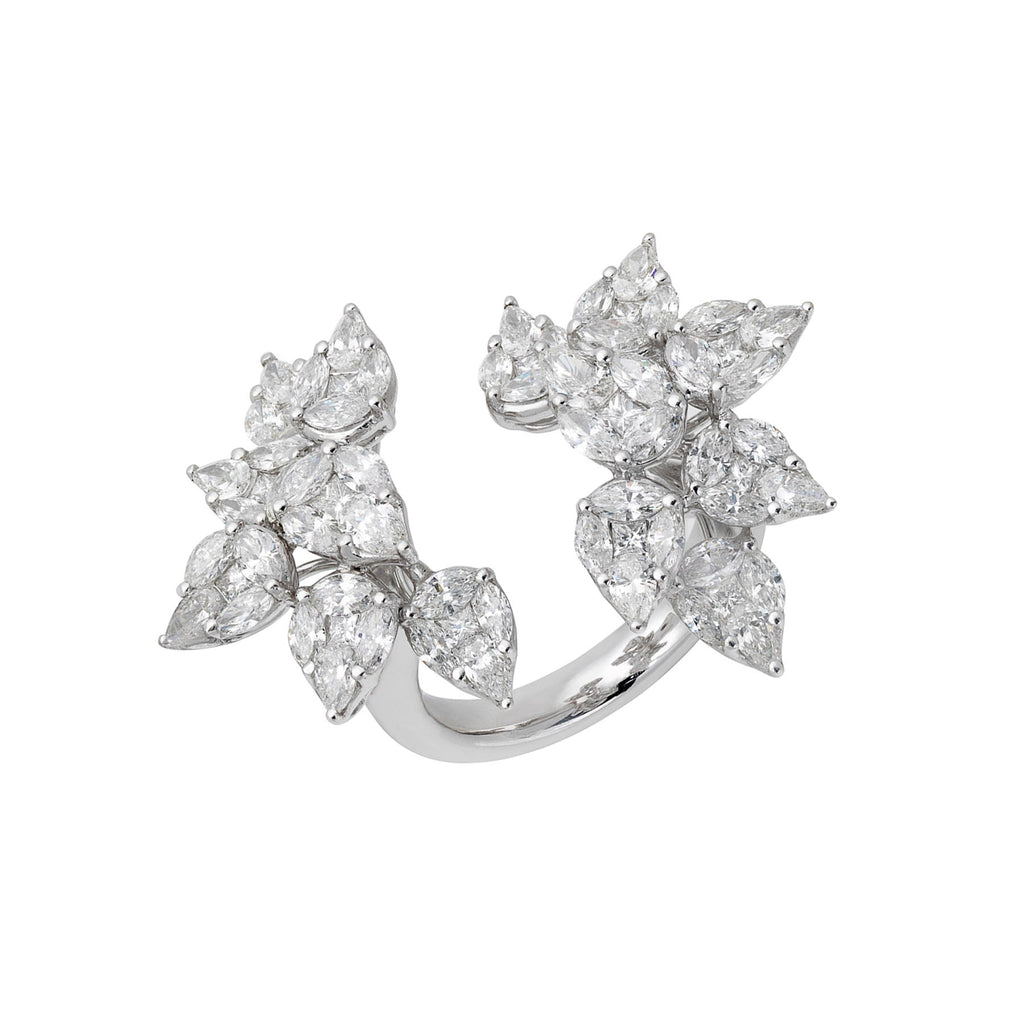 Fjord Open Diamond Cocktail Ring – RUCHI New York